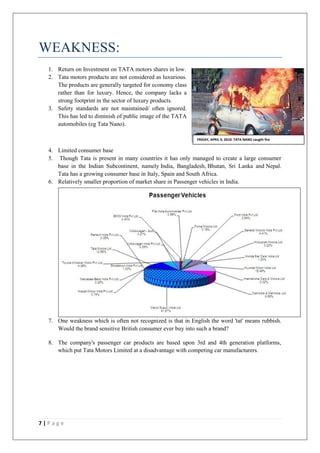 SWOT analysis of TATA motors | PDF