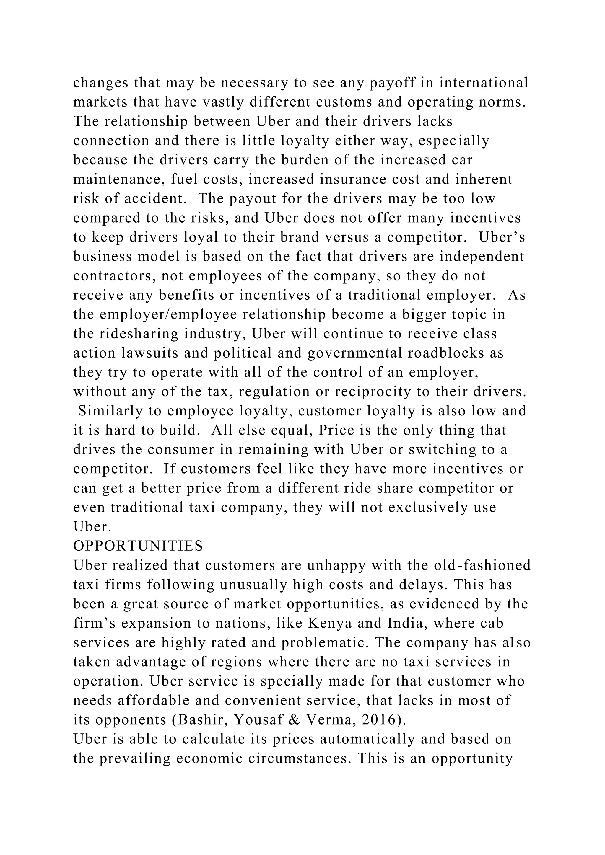 SWOT Analysis UberMBA 686SWOT ANALYSIS UBERJohn .docx