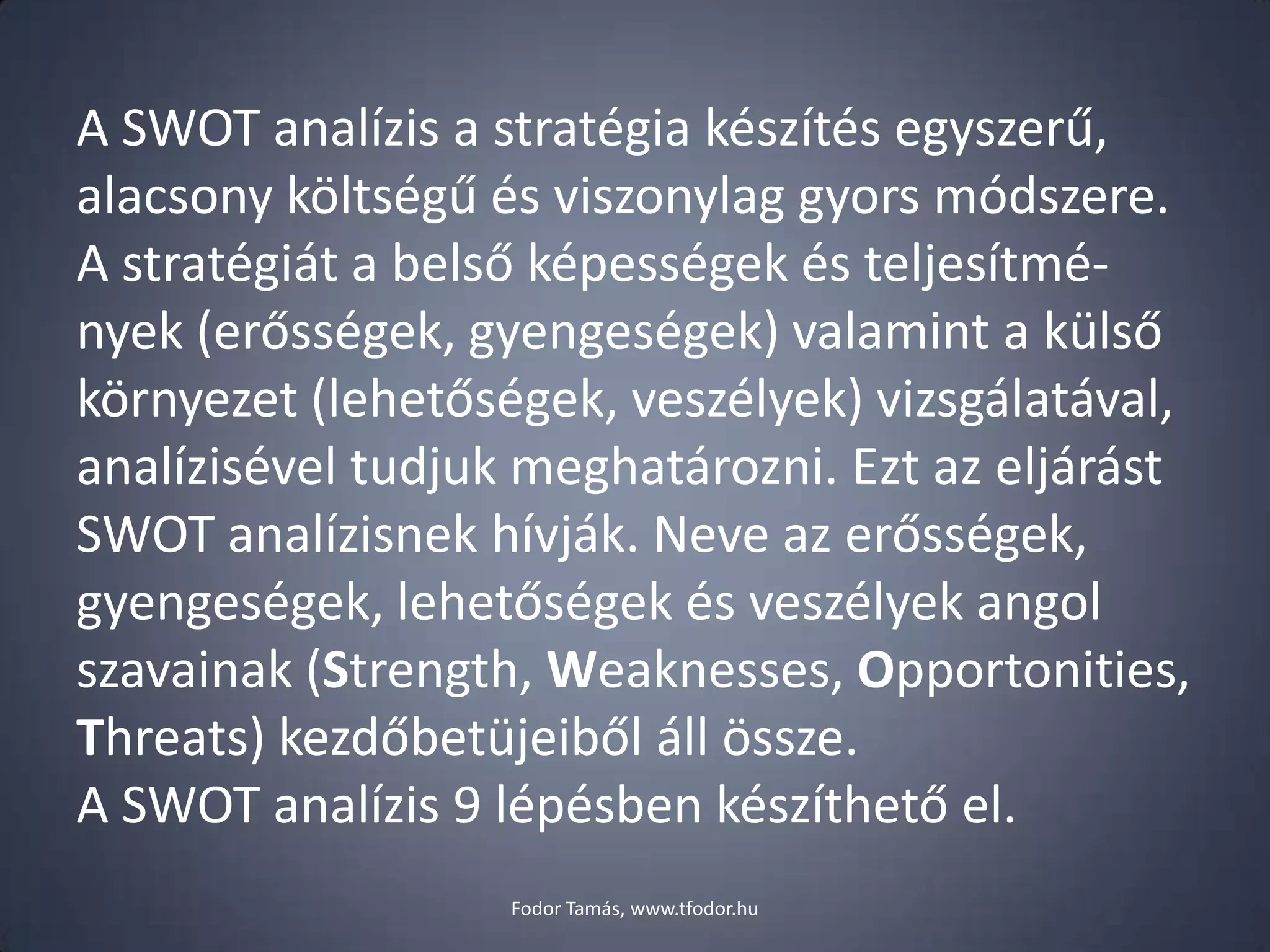 Swot analízis | PPTX