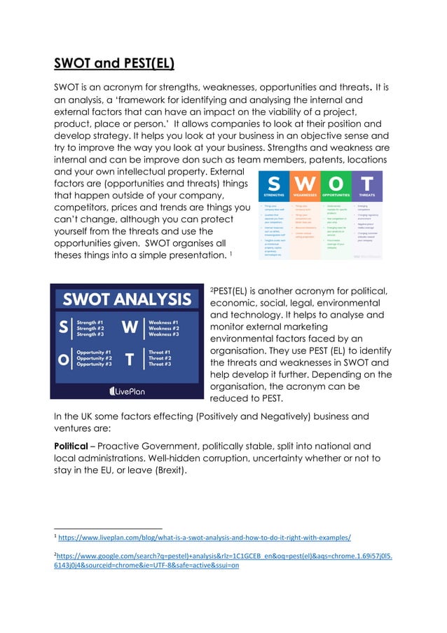 Swot and pestel | PDF