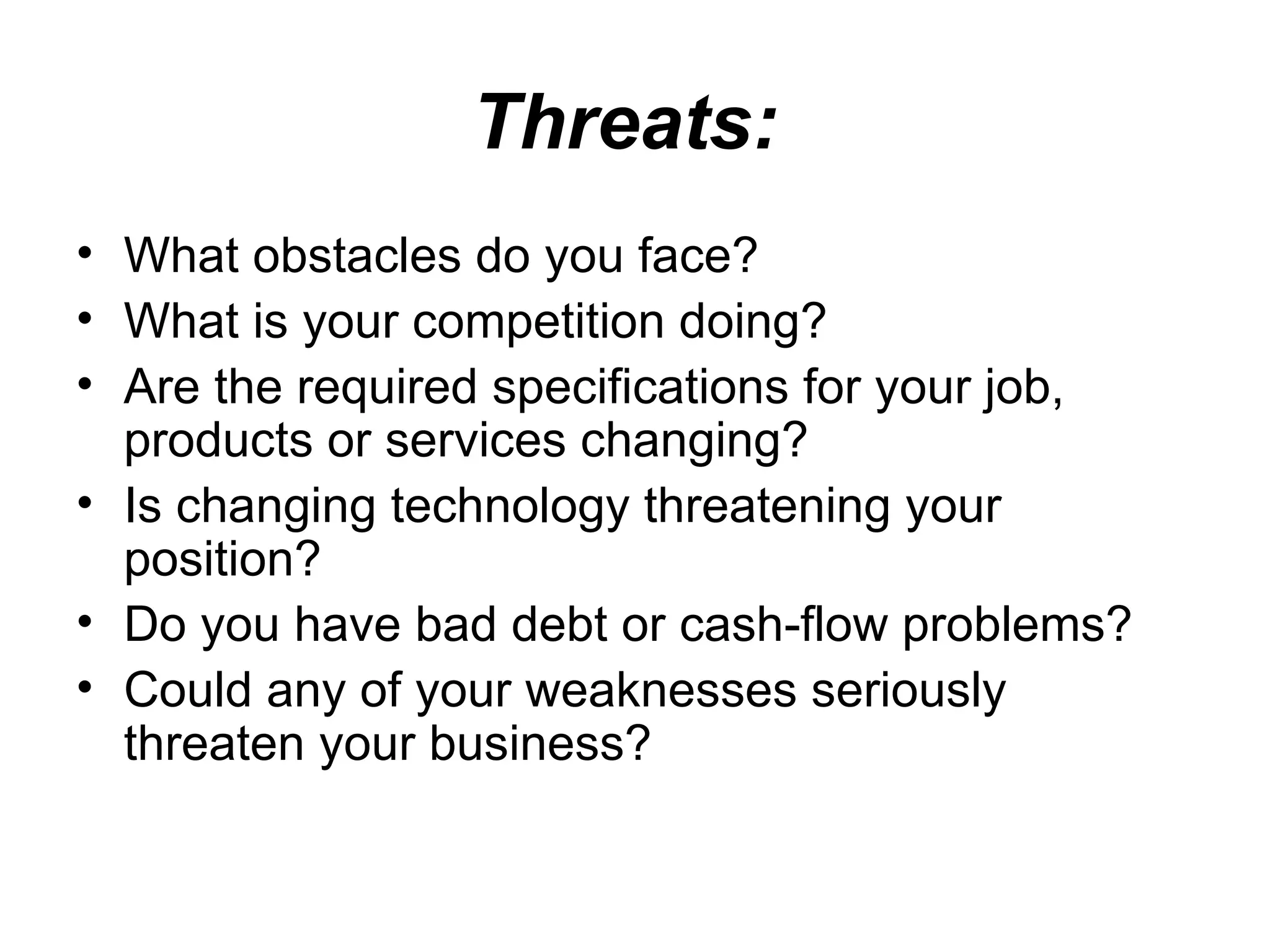 Swot And Pest Handout | PPT