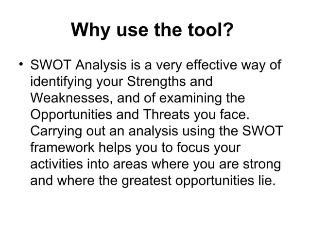 Swot And Pest Handout | PPT