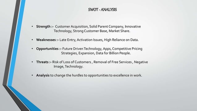 SWOT ON jio communication.pptx