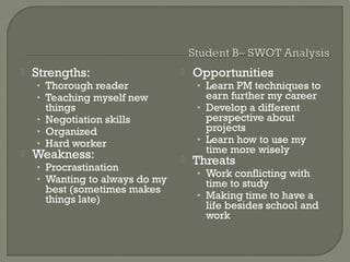 Student Swot Analysis