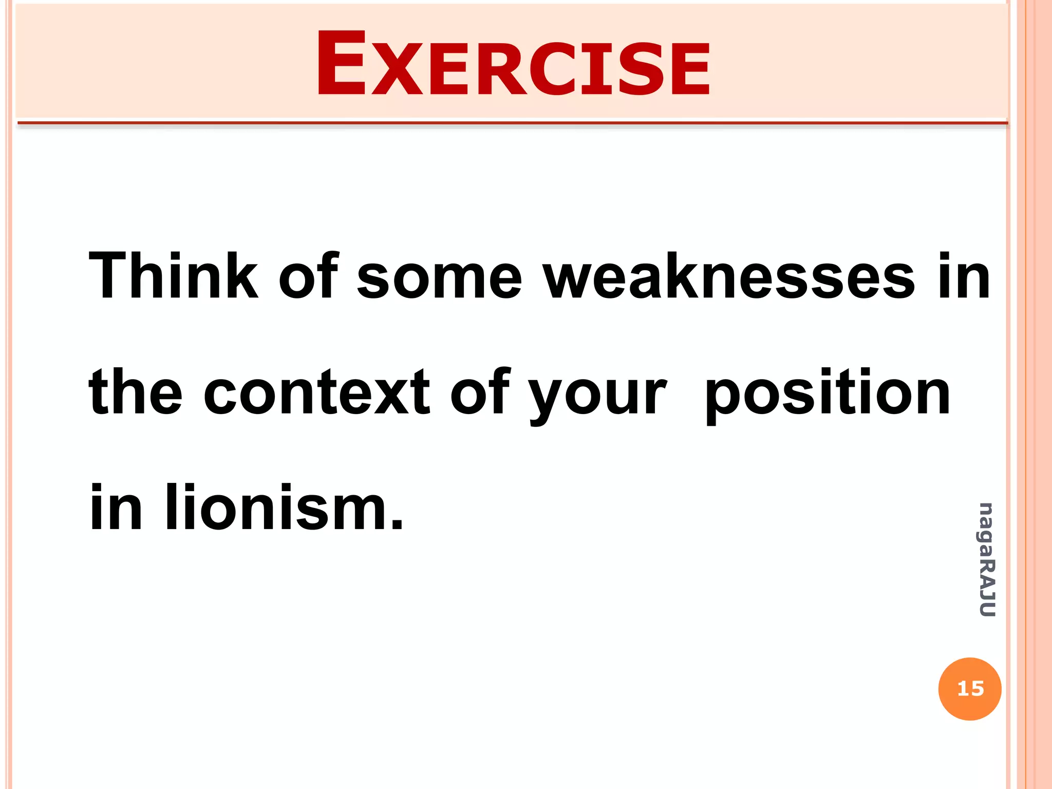 Swot for Lions | PPT
