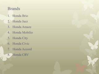 Swot honda cars by ankur | PPT