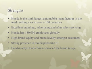 Swot honda cars by ankur | PPT
