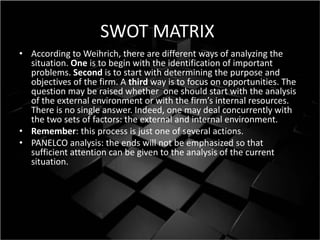SWOT Matrix of PANELCO III | PDF
