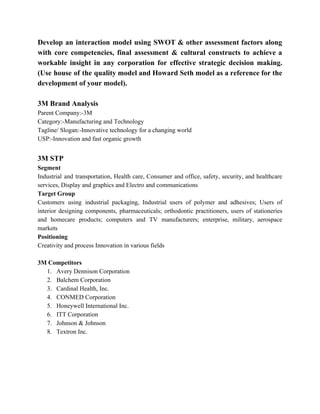 Swot of 3m company | PDF