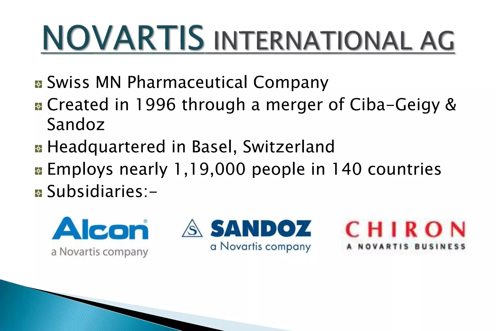 SWOT Analysis of NOVARTIS | PPTX