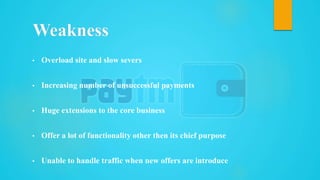Swot analysis of Paytm | PPTX
