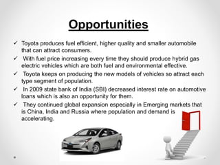 SWOT ANALYSIS OF TATA & TOYOTA by Aakash Tiwari | PPTX