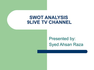 Swot of tv channel tm3 case | PPT