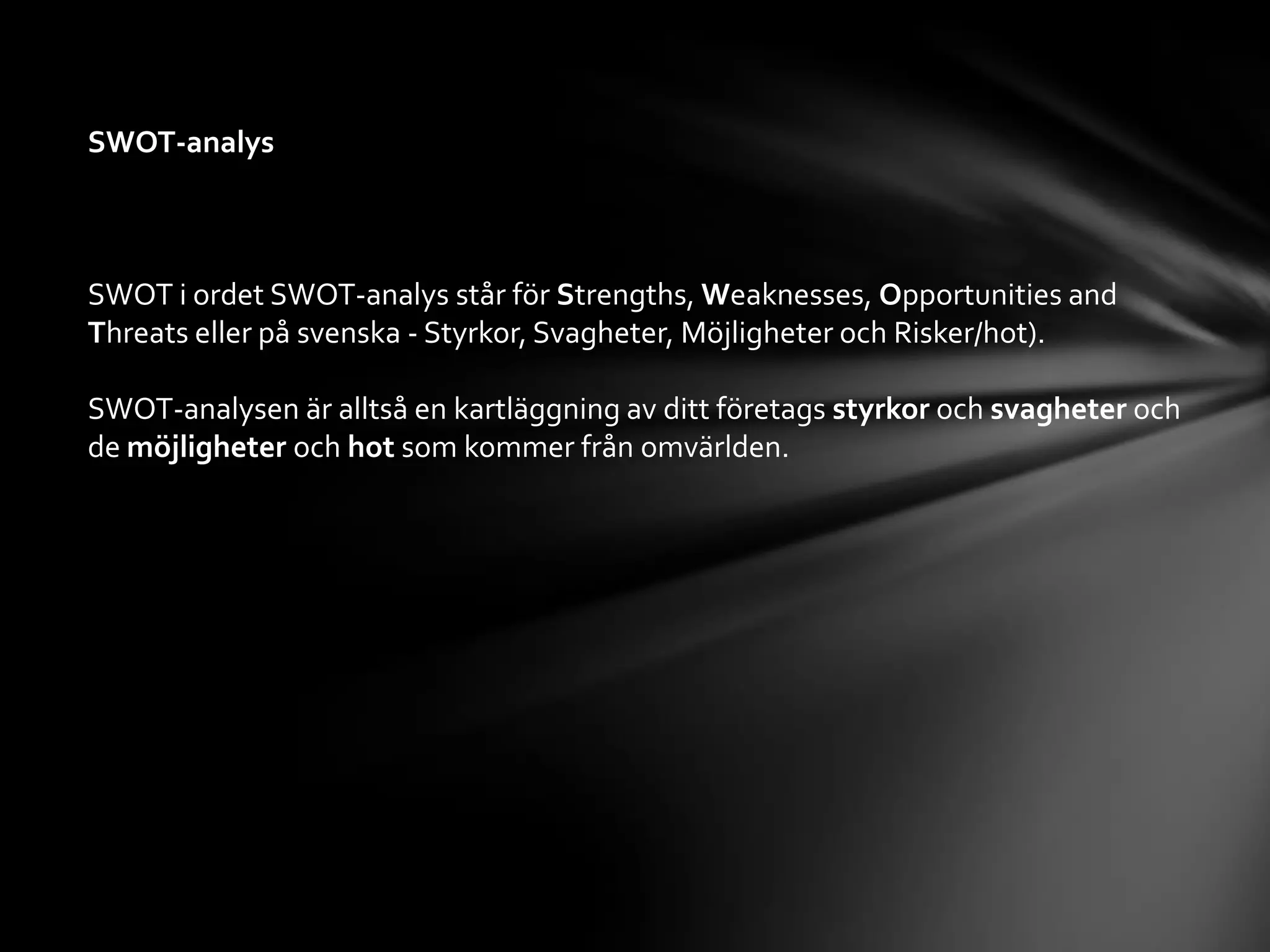 Swot & pest analys | PPTX
