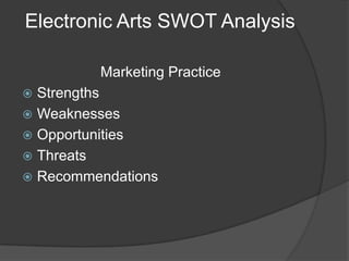 Swot presentation | PPTX | Video Game Genres | Video Gaming
