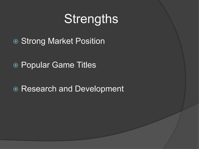 Swot presentation | PPTX | Video Game Genres | Video Gaming