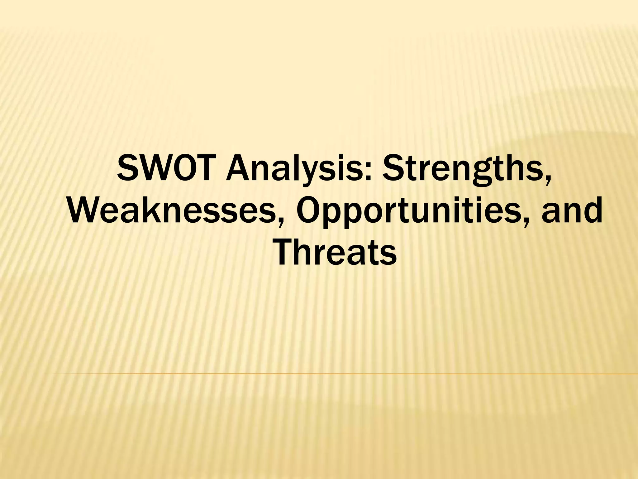 SWOT presentation | PPT