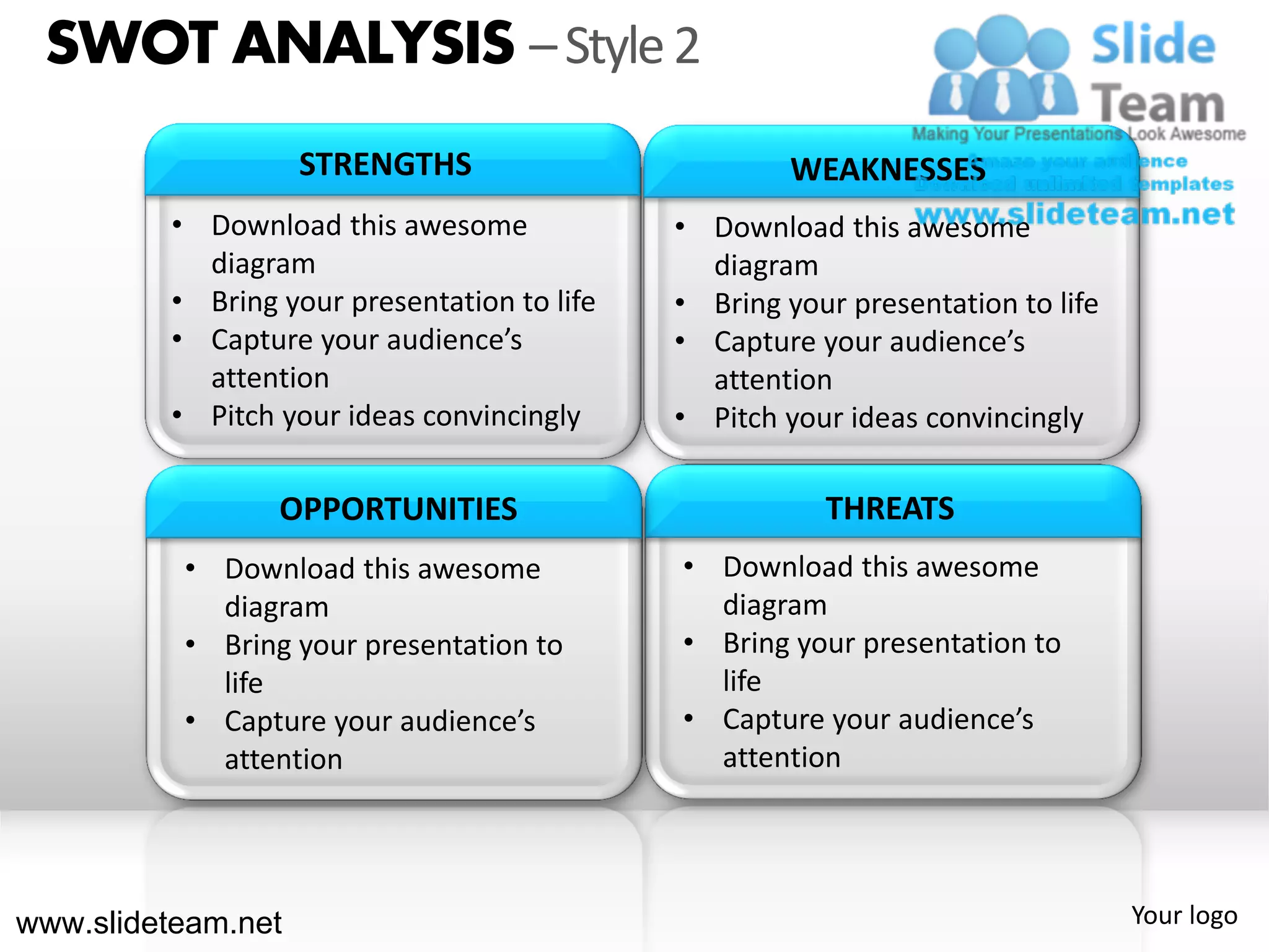 Swot strenghts weaknesses analysis style design 2 powerpoint ppt slides ...