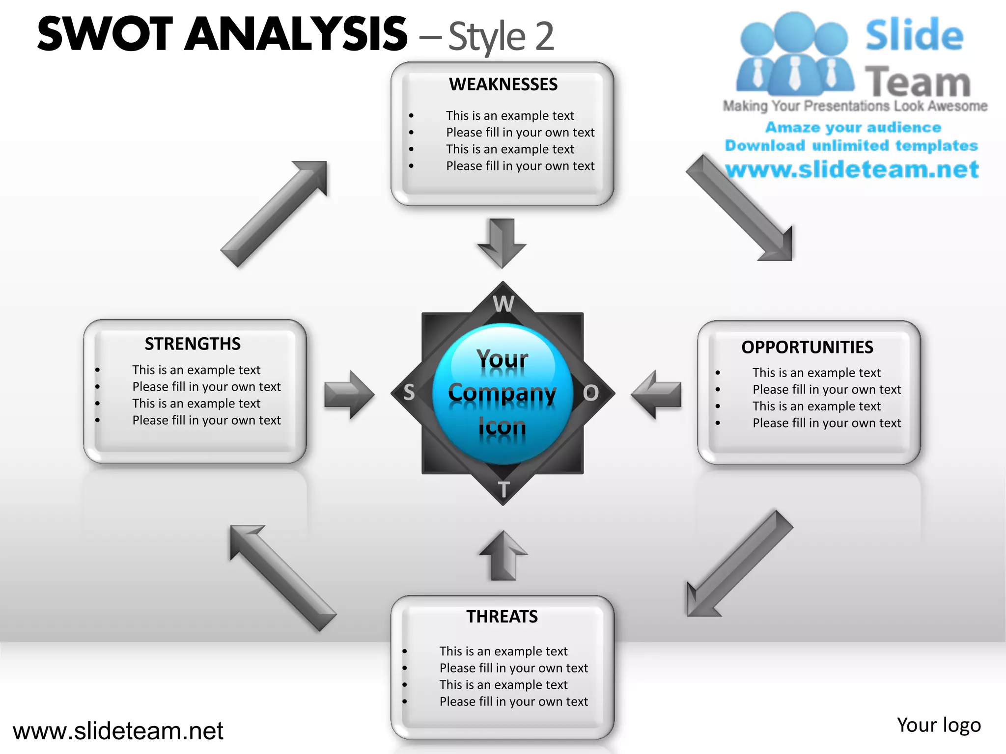 Swot strenghts weaknesses analysis style design 2 powerpoint ppt slides ...