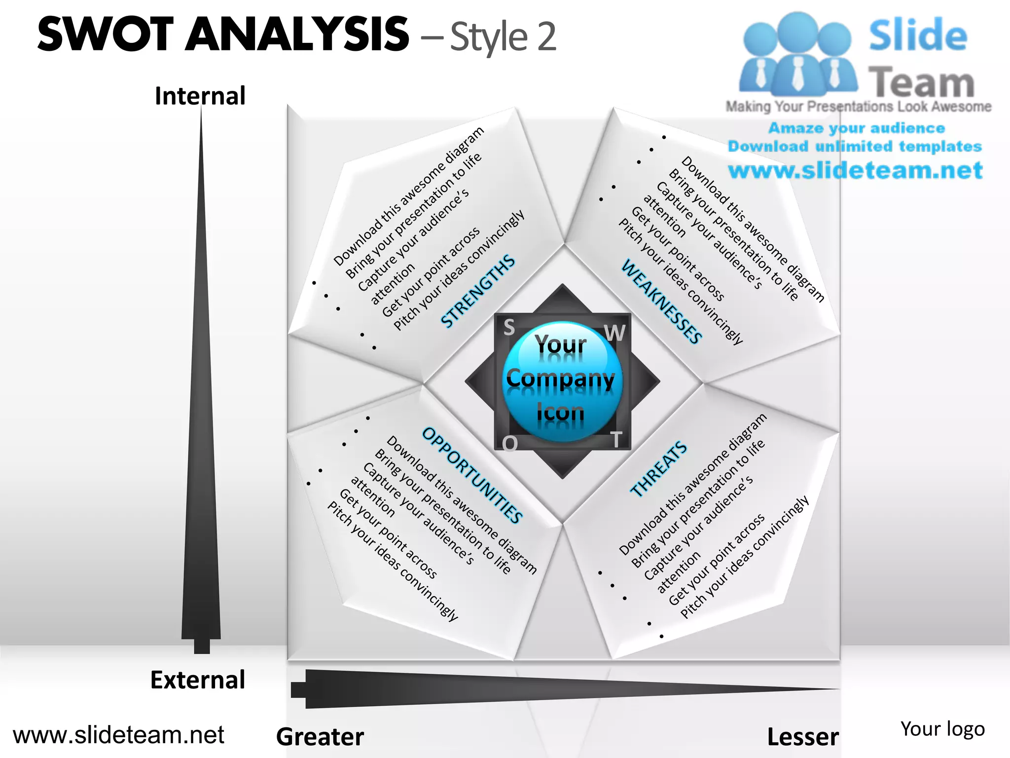 Swot strenghts weaknesses analysis style design 2 powerpoint ppt slides ...