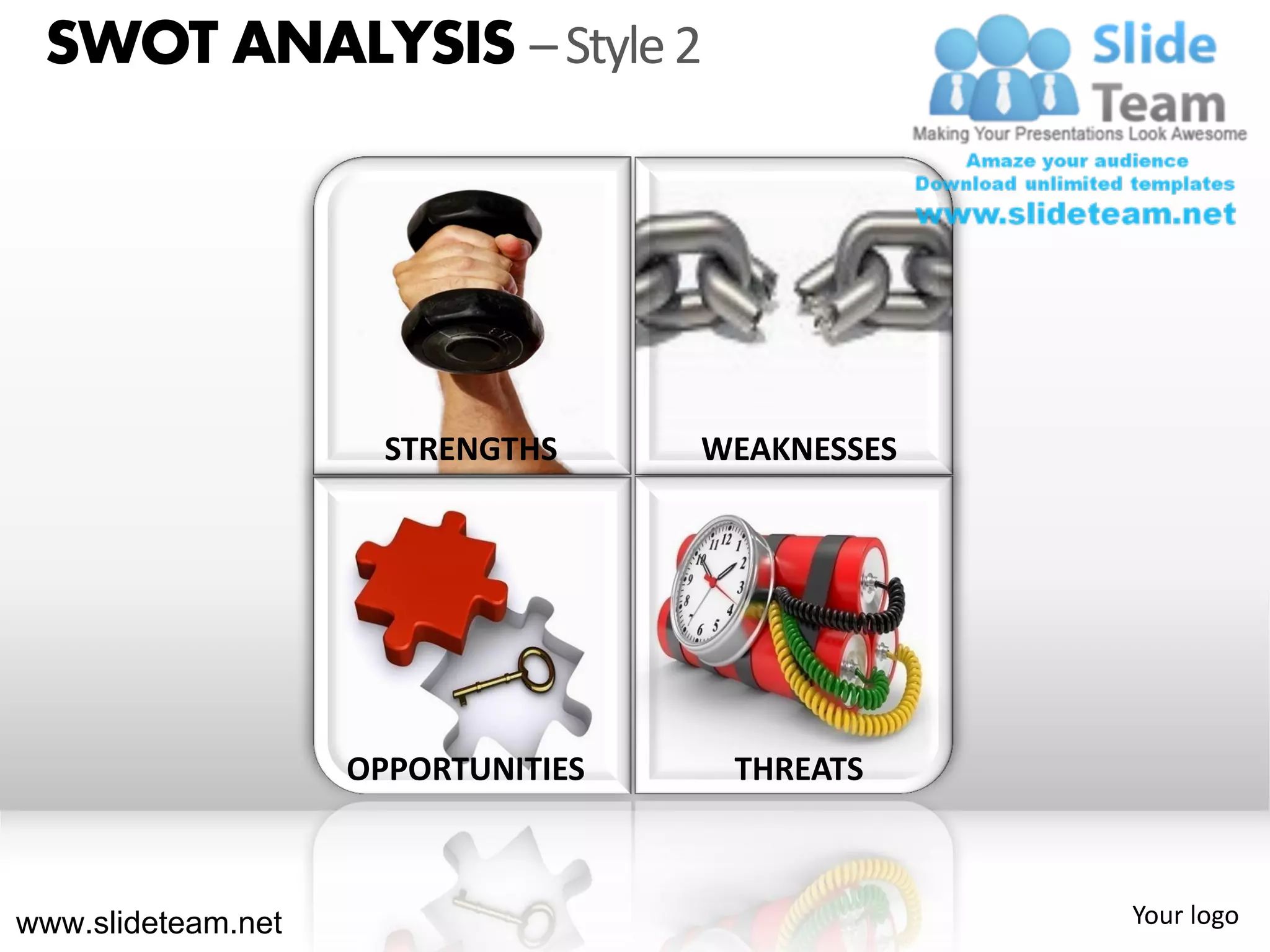 Swot strenghts weaknesses analysis style design 2 powerpoint ppt slides ...