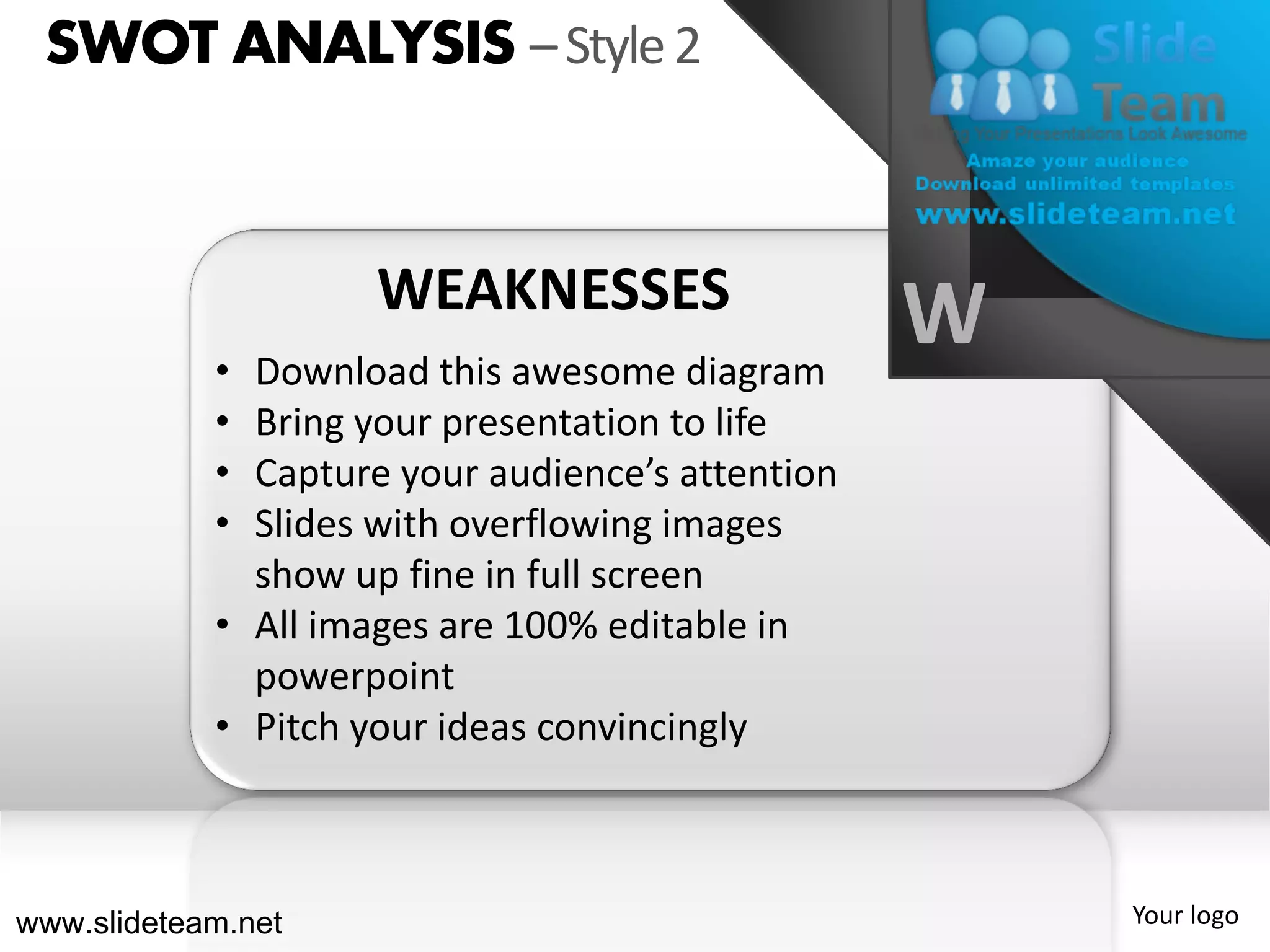Swot strenghts weaknesses analysis style design 2 powerpoint ppt slides ...
