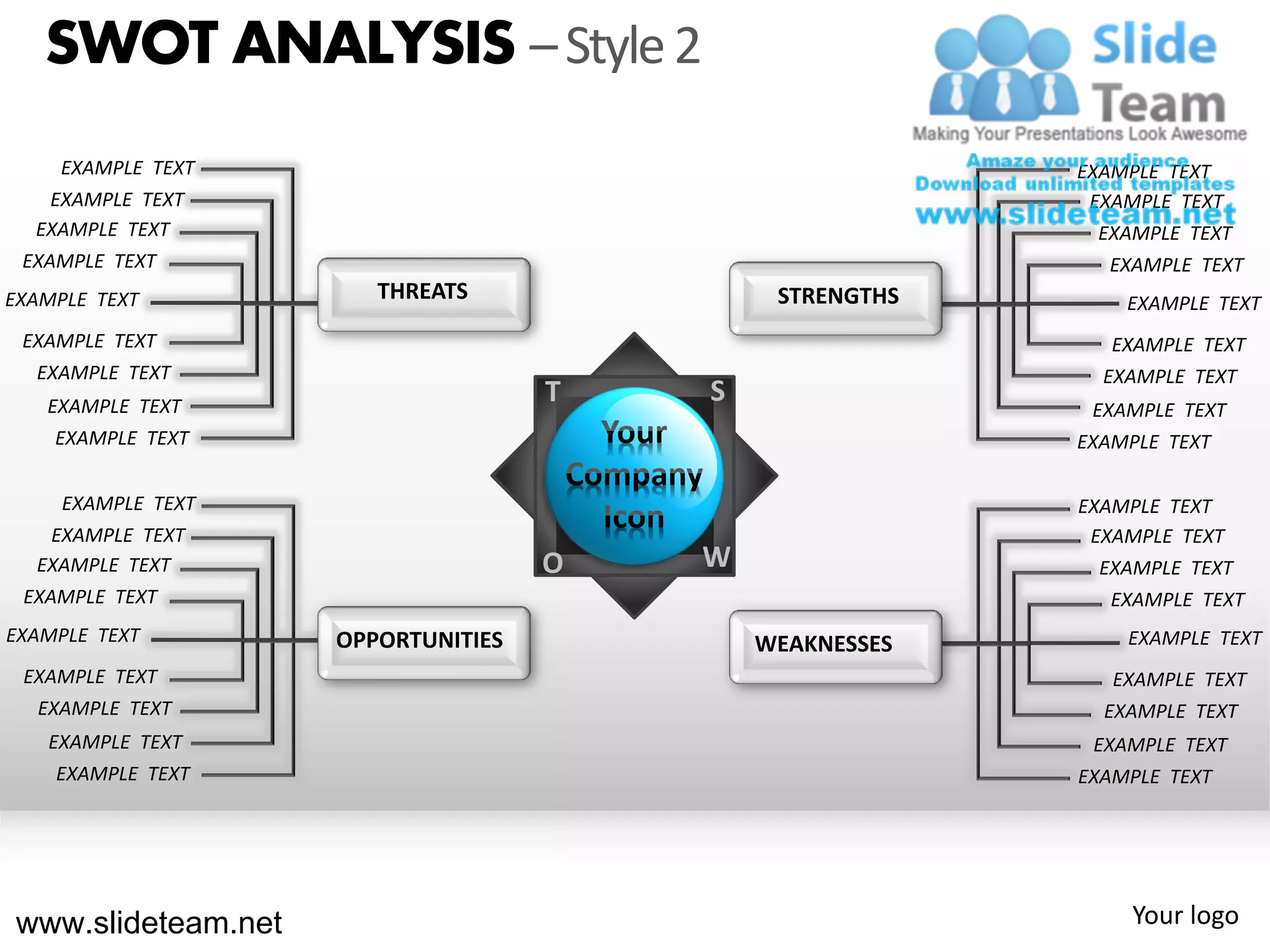 Swot strenghts weaknesses analysis style design 2 powerpoint ...