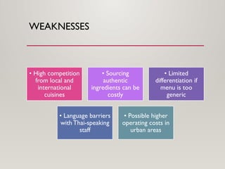 SWOT_Thai_Food_Malaysia about the thai marketing | PPT