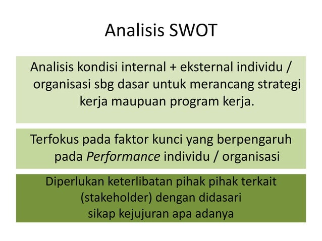 PELATIHAN ANALISIS SWOT | PPTX