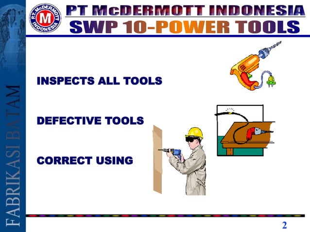 how to work safely with POWER TOOLS.ppt