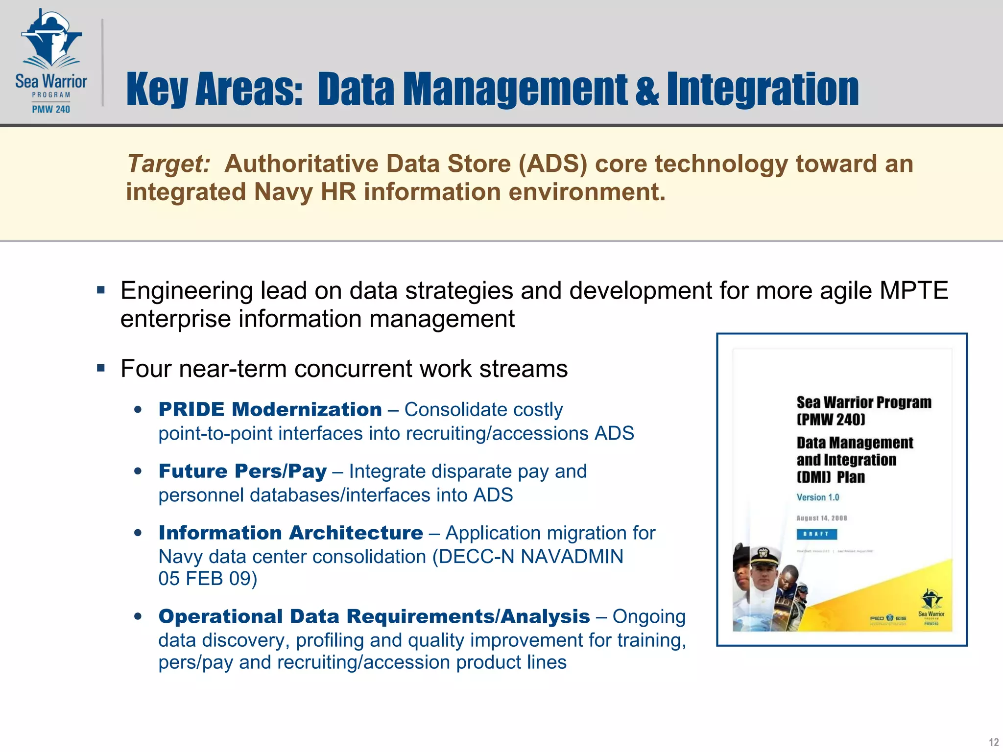 Sea Warrior Program (PEO-EIS PMW 240) command brief | PPT