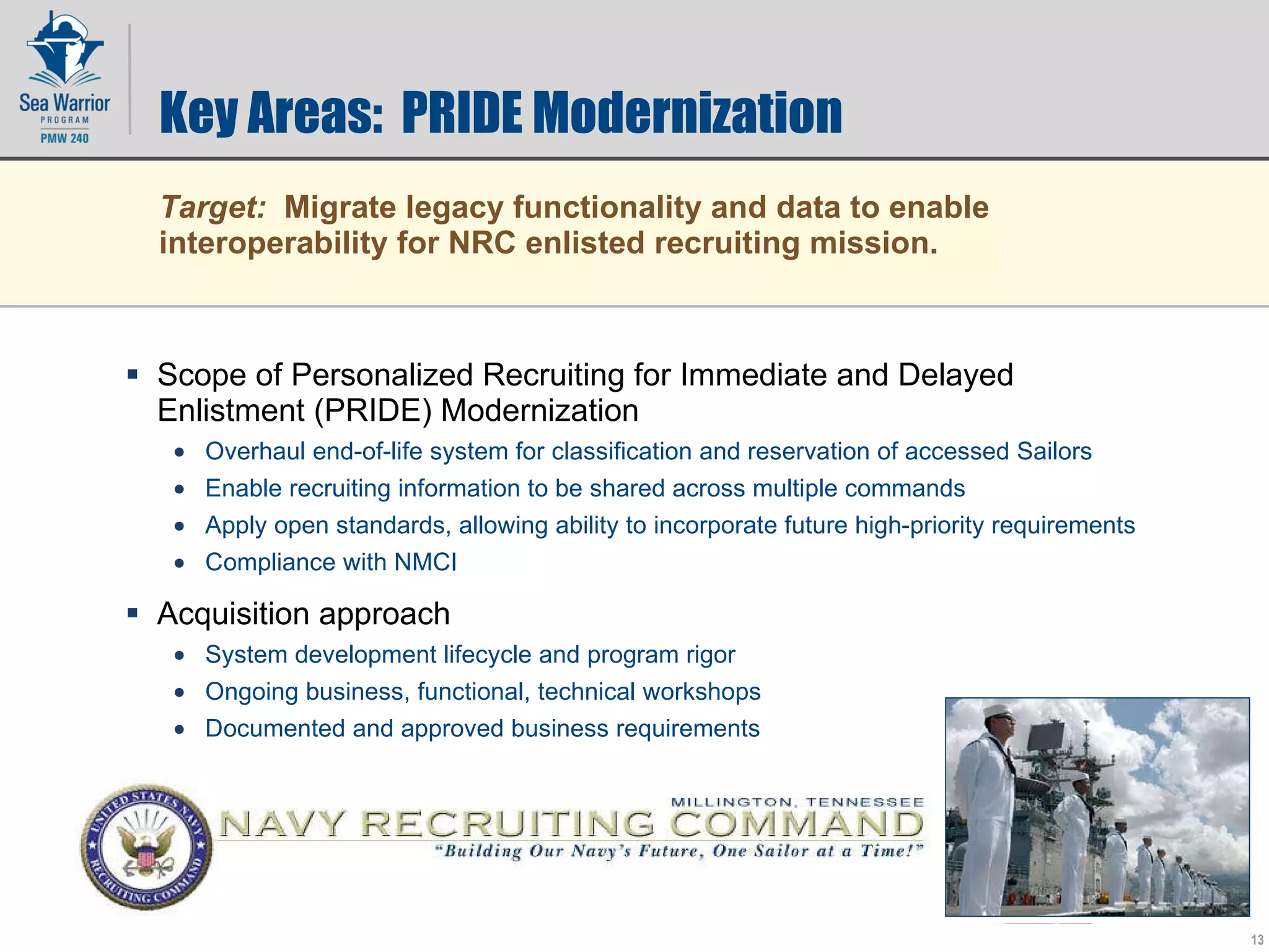 Sea Warrior Program (PEO-EIS PMW 240) command brief | PPT