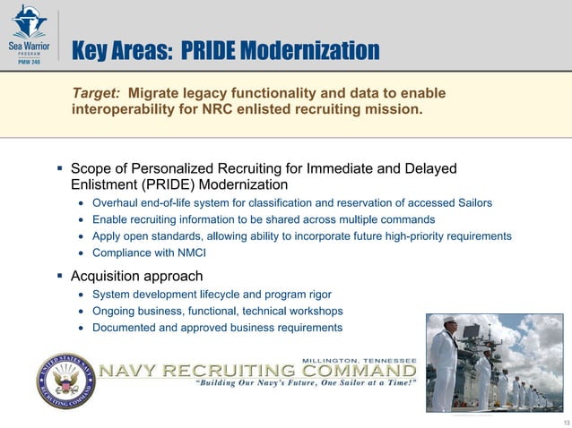 Sea Warrior Program (PEO-EIS PMW 240) command brief | PPT | Defense ...