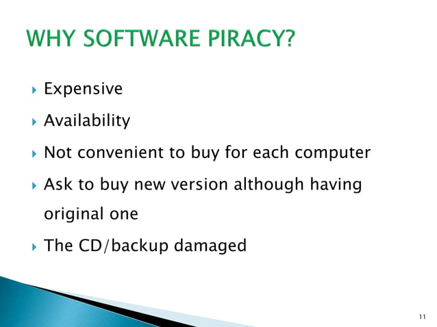 Presentation on Software Piracy | PPTX | Shareware and Freeware | Computer Software and Applications