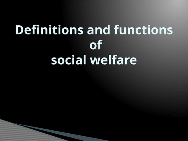 Social Welfare Policies Programs and ptx | PPTX