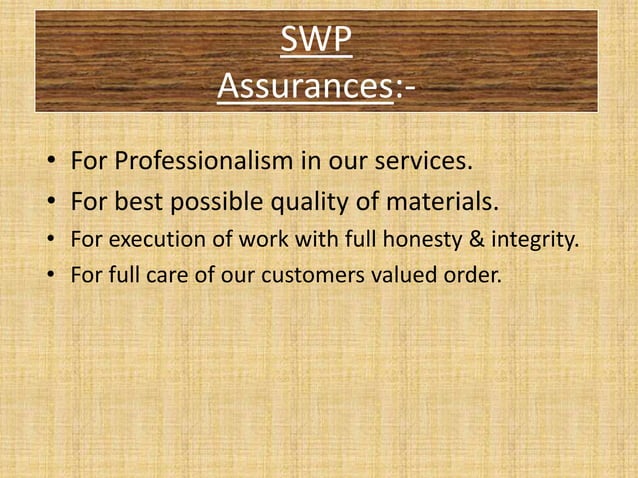 Swp Profile Upload | PPT