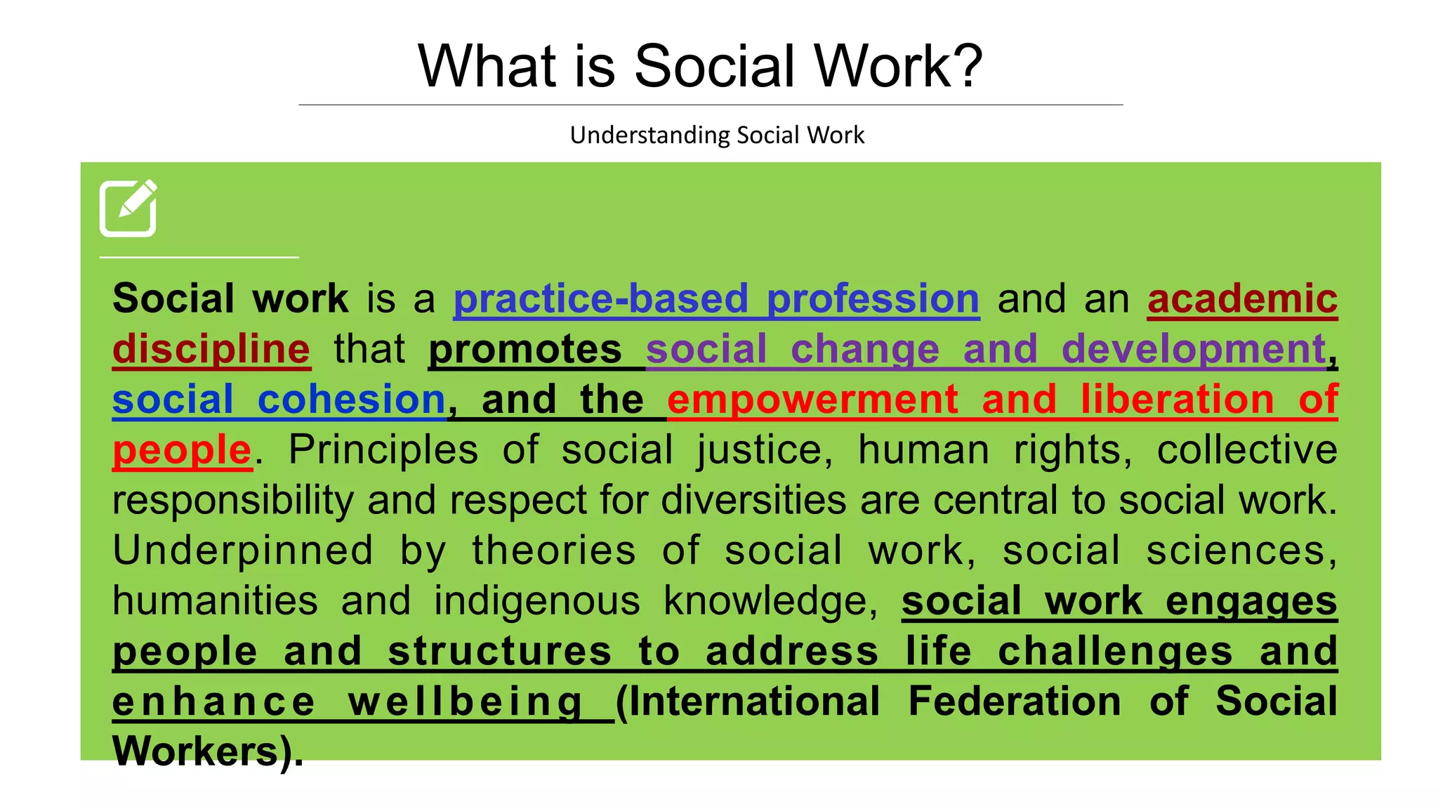 The Social Work Profession | PPTX