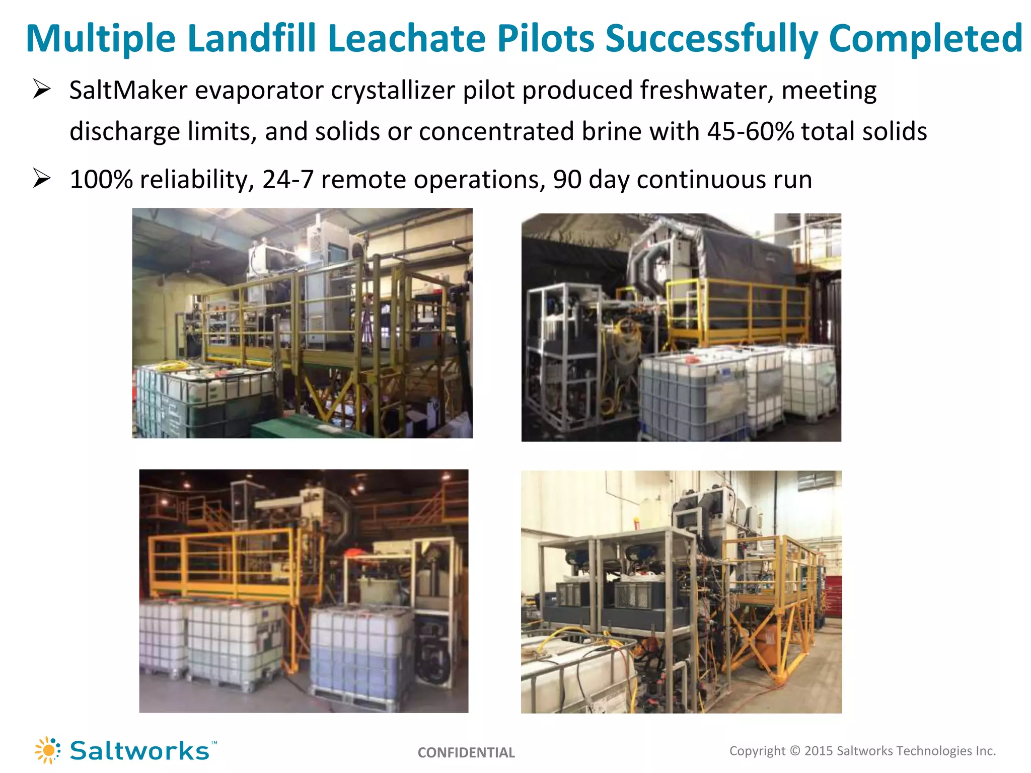 SaltMaker Evaporator Crystallizer Project Results: Treatment of ...