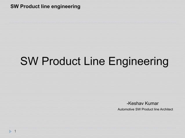 Sw Product Line Engineering Pptx Computer Software And Applications