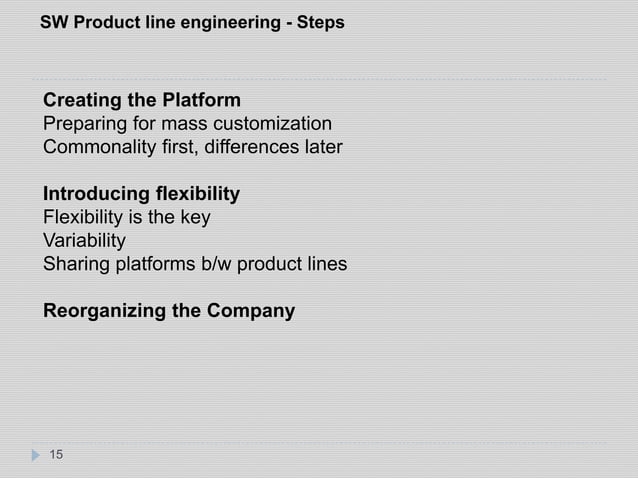 SW Product Line Engineering | PPTX | Computer Software and Applications ...