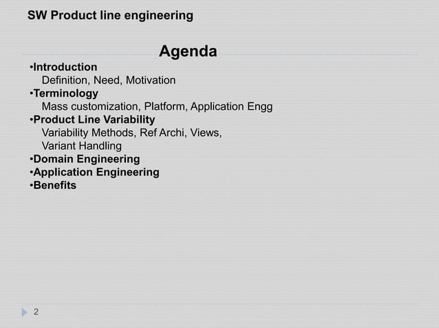 Sw Product Line Engineering Pptx Computer Software And Applications