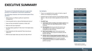 Software Quality Dashboard Benchmarking Study | PPT