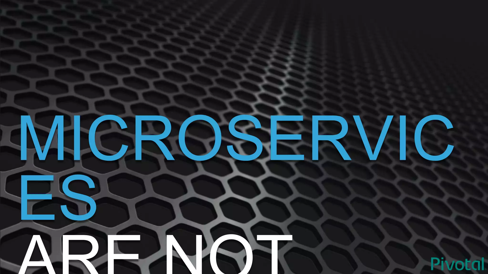 Pivotal Cloud Foundry: Cloud Native Architecture | PPTX