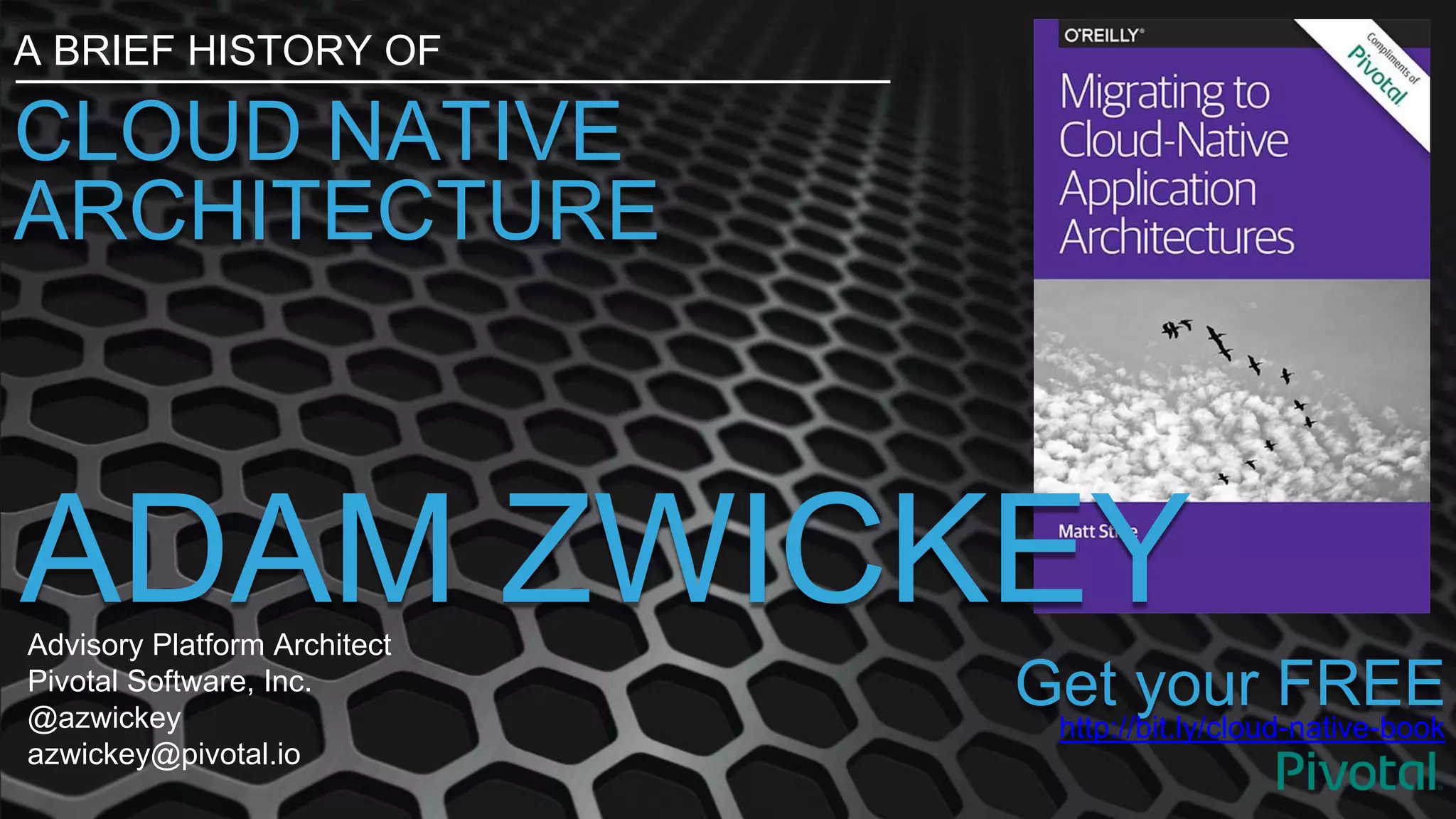 Pivotal Cloud Foundry Cloud Native Architecture Pptx