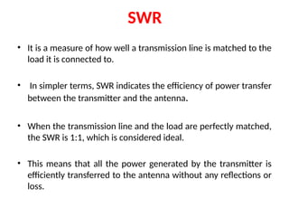 swr meter use and antenna working relected power.pptx