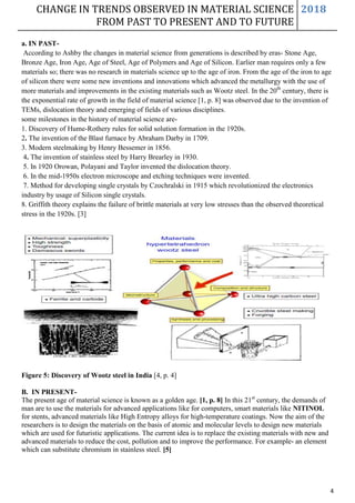 Change in Trends Observed in Material Science From Past to Present And ...