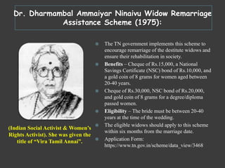 Tamilnadu Marriage Assistance schemes.pptx | Hinduism | Religion ...