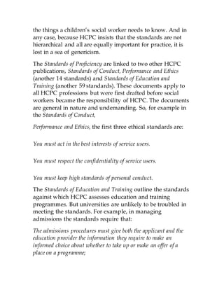 Extracts about HCPC from Narey report on Sw education | DOCX ...
