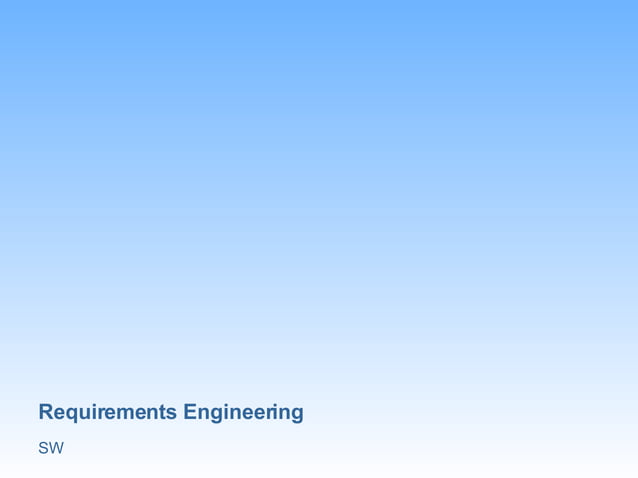 Sw Requirements Engineering | PPT