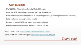 SWRL2SPIN: Converting SWRL to SPIN | PDF